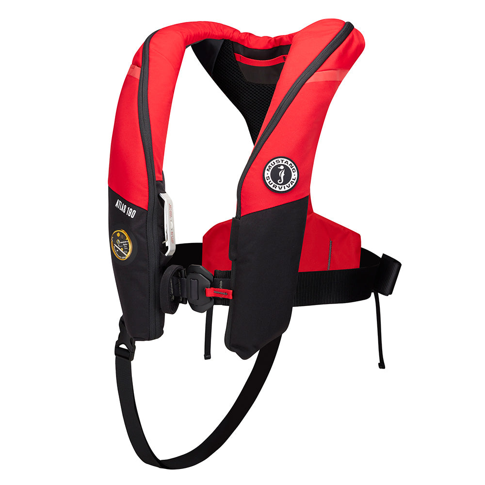 Mustang Atlas 190 DLX Open Ocean Inflatable PFD - Red/Black – Life of ...