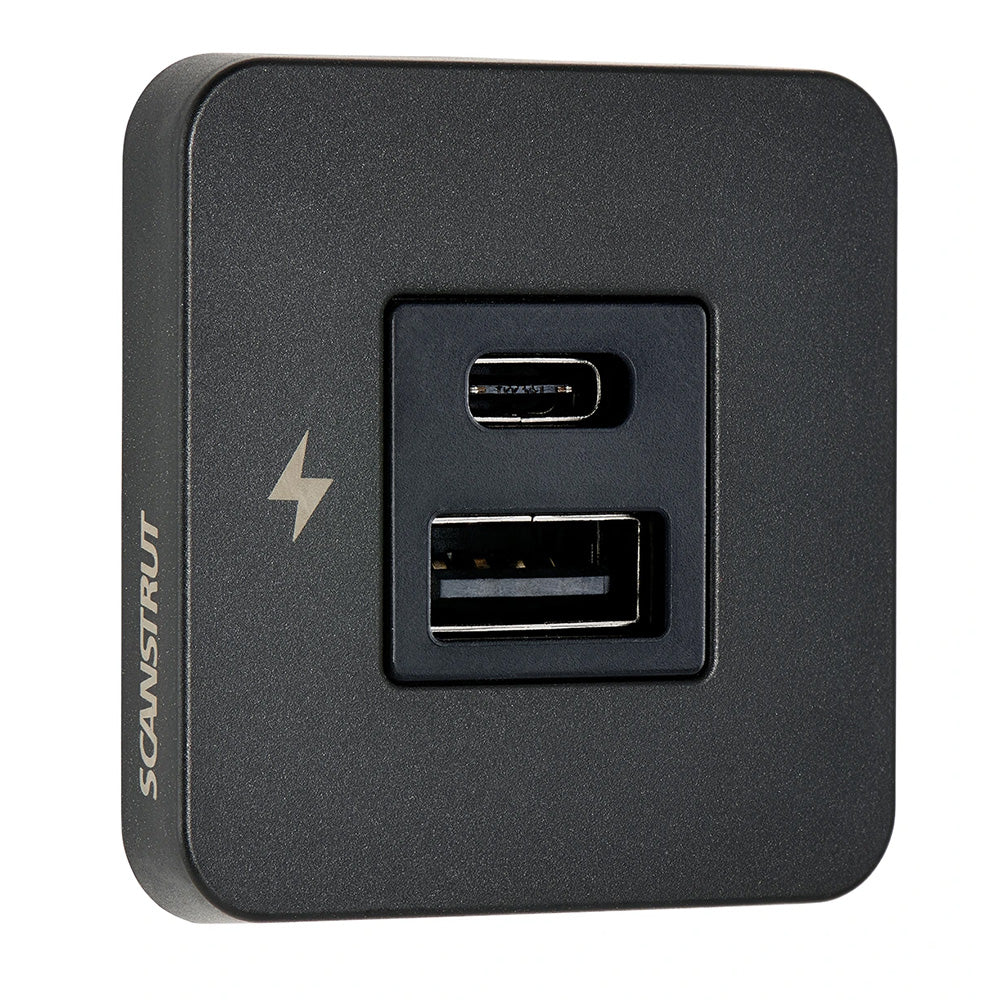 Scanstrut TILE USB-A/USB-C Interior Charging Socket - 12/24V - Black B ...
