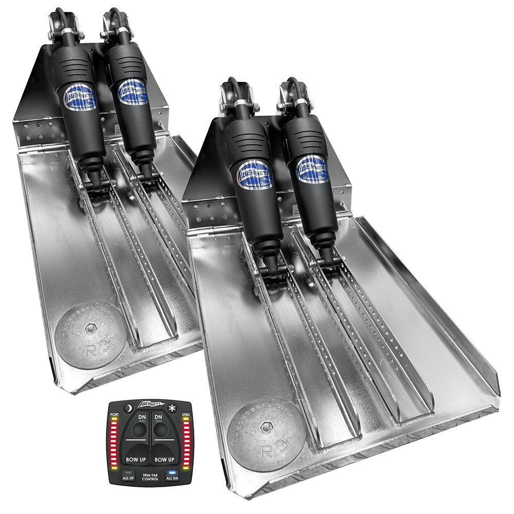Bennett Marine BOLT 14x20 Dual Electric Trim Tab System w/One Box Indi ...