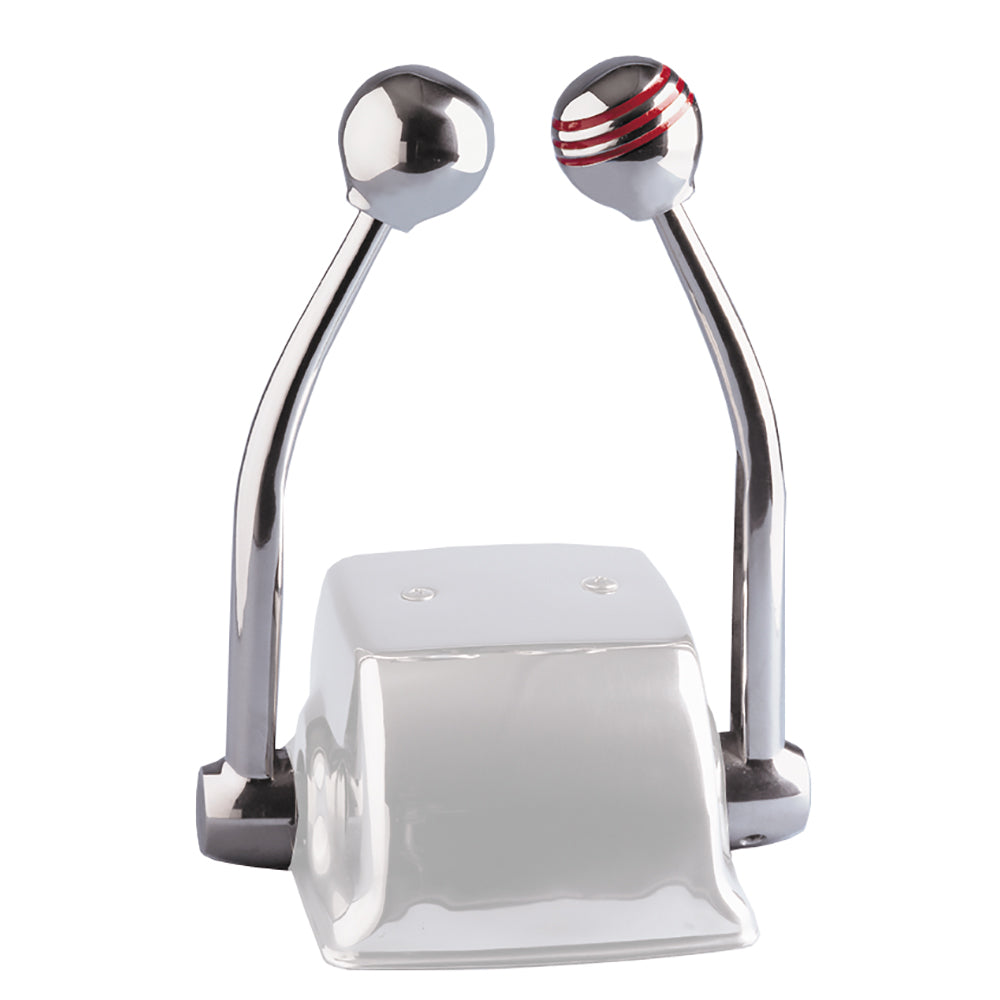 Schmitt Marine Standard Control Arm Set w/Red Throttle Knob Plain Shif ...