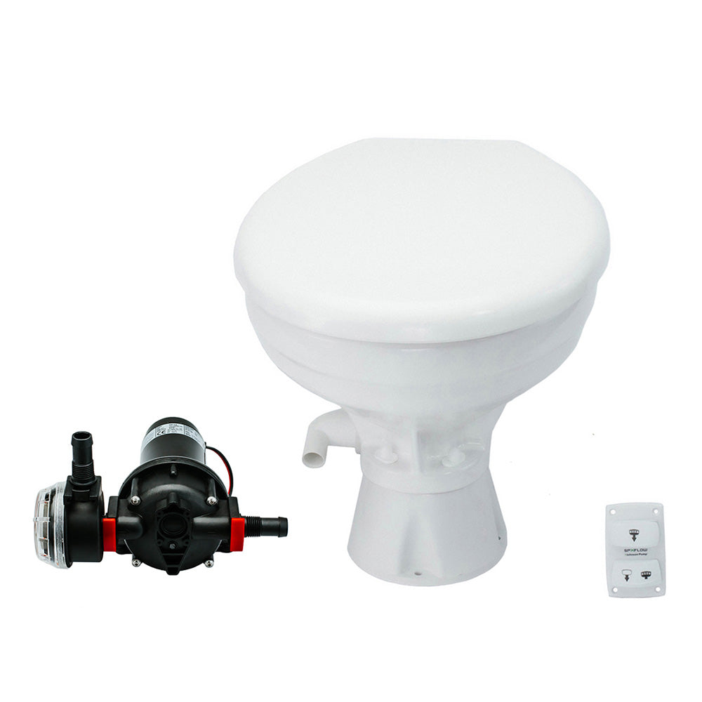 Johnson Pump AquaT Toilet Silent Electric Comfort - 12V w/Pump [80 ...