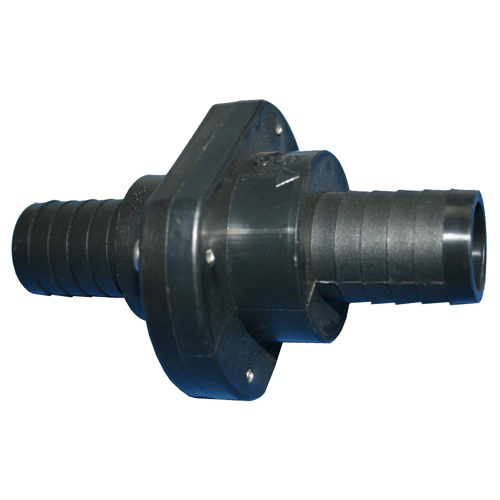 T-H Marine Double Barb Inline Scupper Check Valve - 1-1/8" - Black ...