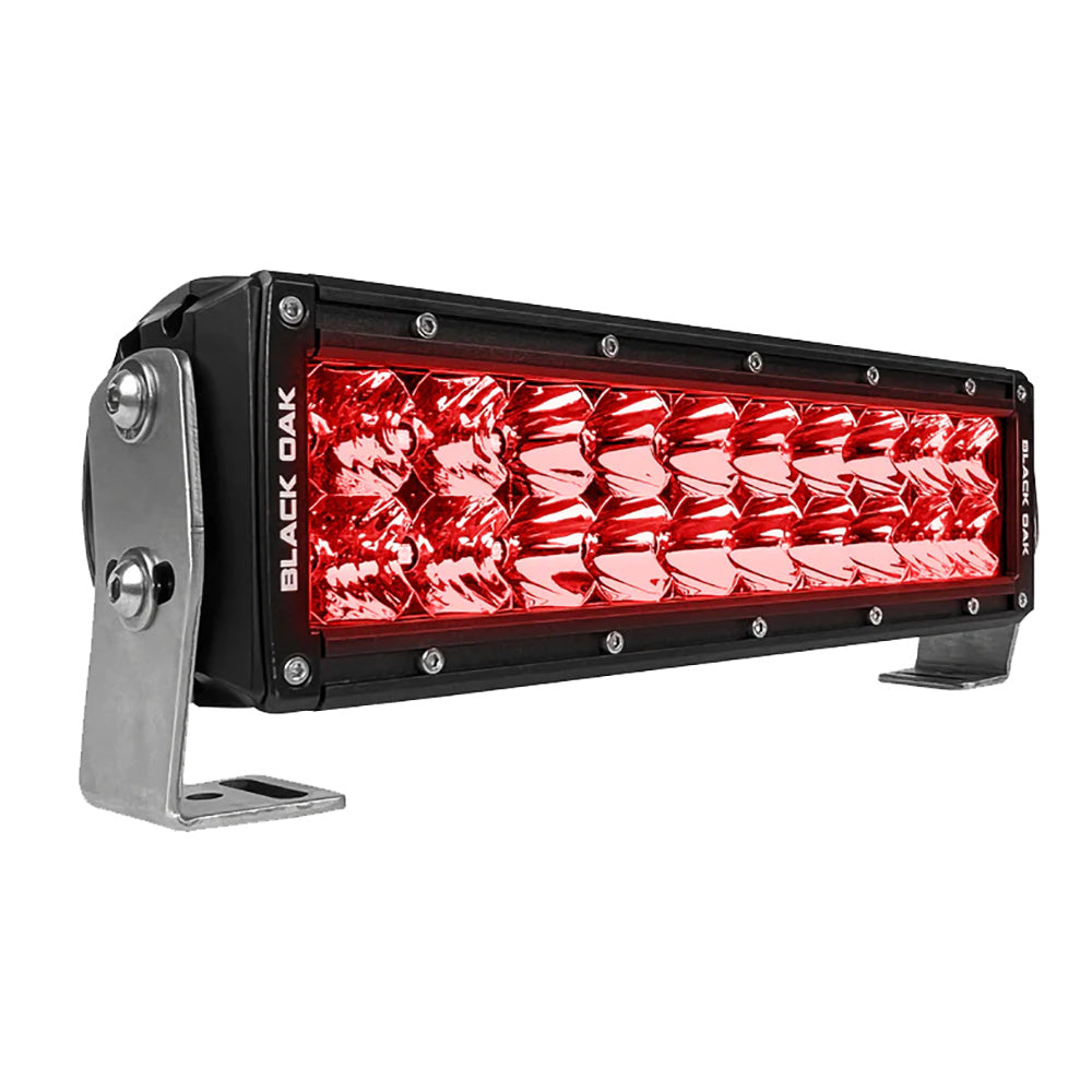 Black Oak 10" Red LED Predator Hunting Light Bar - Combo Optics - Blac ...