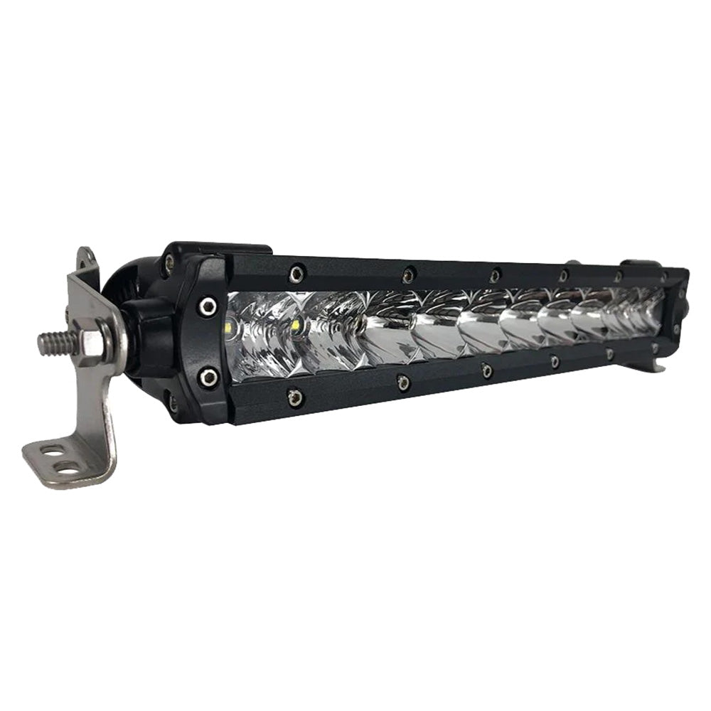 Black Oak 10" Single Row LED Light Bar - Combo Optics - Black Housing ...