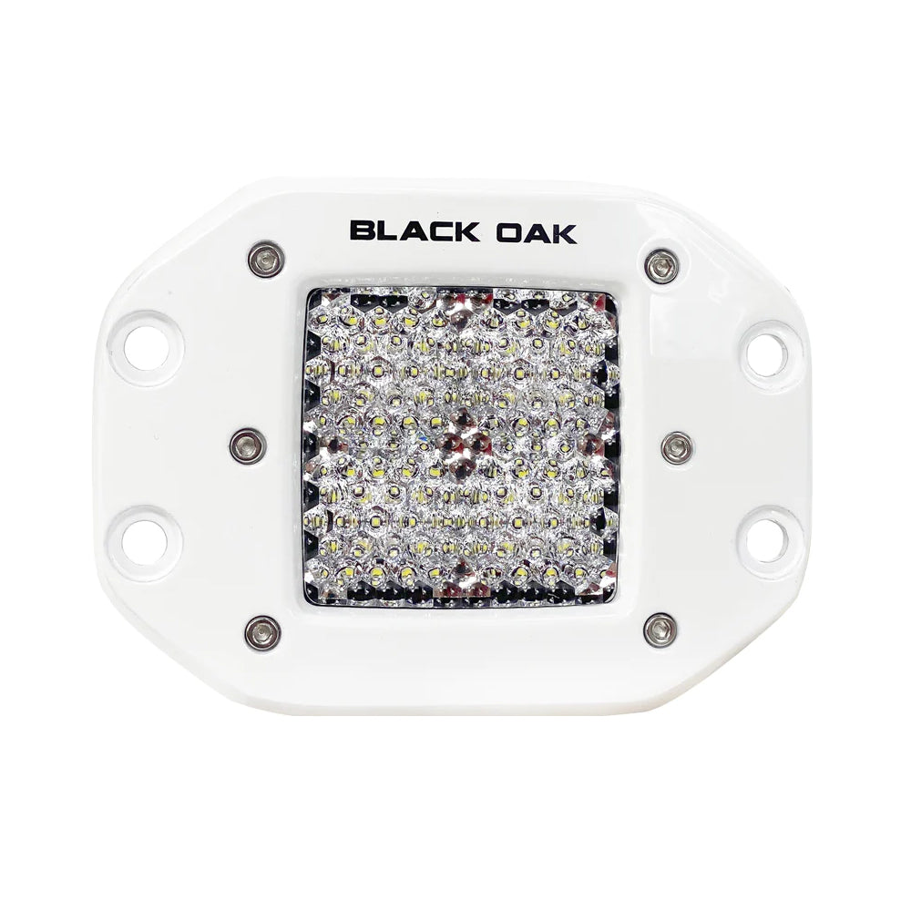 Black Oak 2" Marine Flush Mount LED Pod Light - Diffused Optics - Whit ...