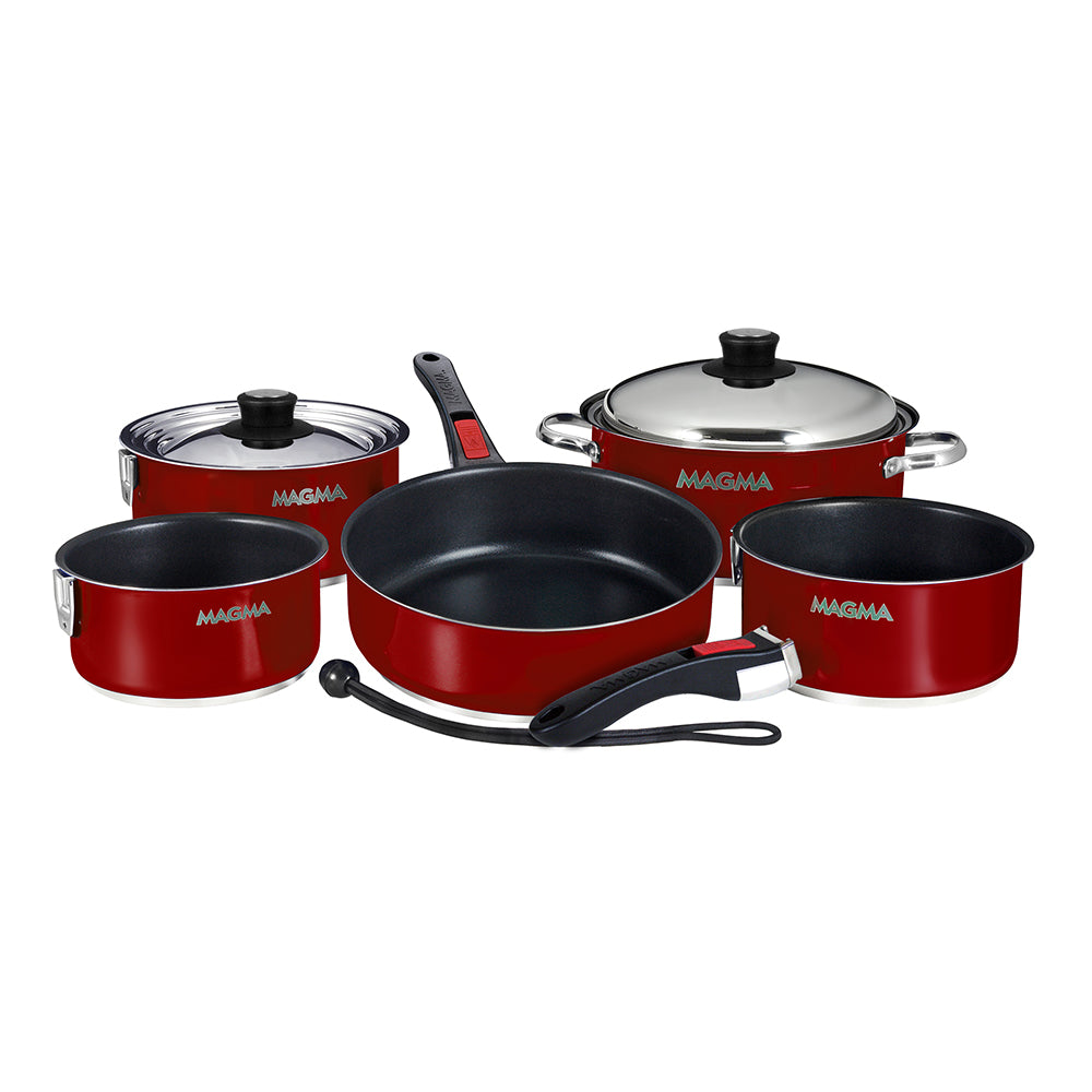 Magma Nestable 10 Piece Induction Non-Stick Enamel Finish Cookware Set ...