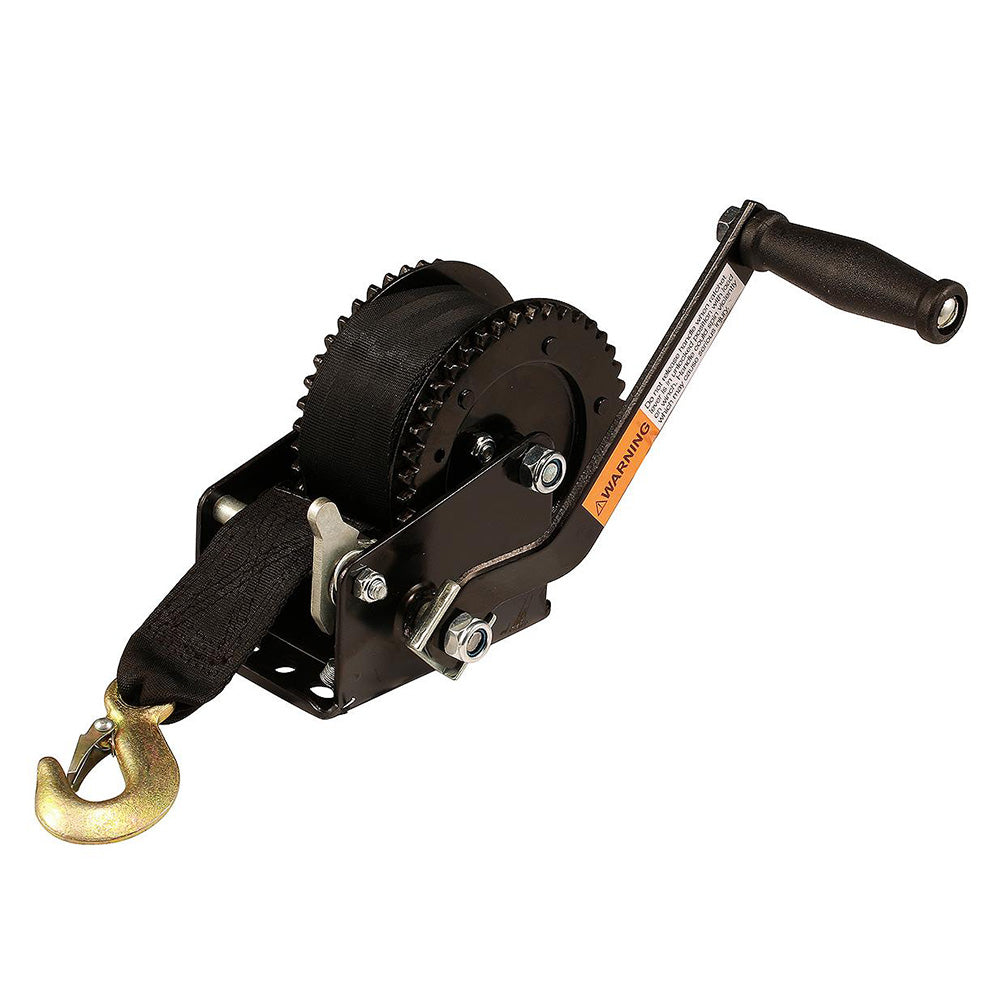 Attwood 2000 lb Dual Drive Winch - 2" x 20 Nylon Strap – Life of Sailing
